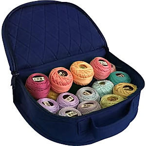Yazzii Oval Sewing Box - Portable & Multipurpose Storage Bag Organizer - Sewing Supplies Organizer for Thread Spools, Needles, Beads, Embroidery Floss, Fabric Pieces & More!