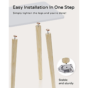 MIRROTOWEL Side Table, Small Table, Modern Home Decor Bedside Table for Living Room Bedroom Balcony Office,Easy to Assemble（White）