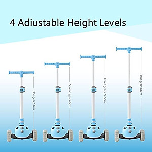 Kids Scooter 3 Wheels Scooter for Kids with Removable Seat 2-in-1 Sit/Stand Kick Scooter for Boys Girls Kids Age 3+