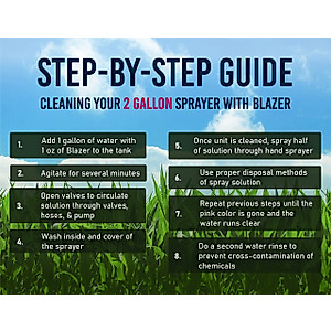 Liquid Harvest Blazer Spray Tank Cleaner, (8oz), for Cleaning All Chemical Solution Residue - Spray Tank Cleaner for Gardening and Lawn