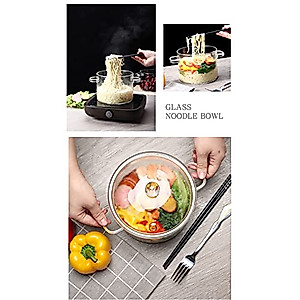 Glass Saucepan with Cover,1.5L/50 OZ Heat-resistant Glass Stovetop Pot and Pan with Lid, The Best Handmade Glass Cookware Set Cooktop Safe for Pasta Noodle, Soup, Milk, Baby Food