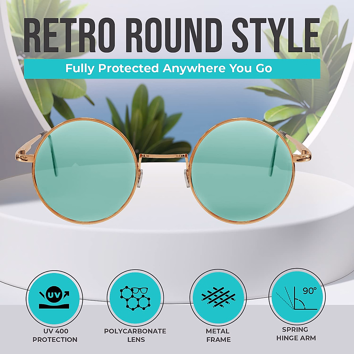 SunnyPro St Patricks Day Accessories Shamrock Headband Saint Patricks Glasses Sunglasses