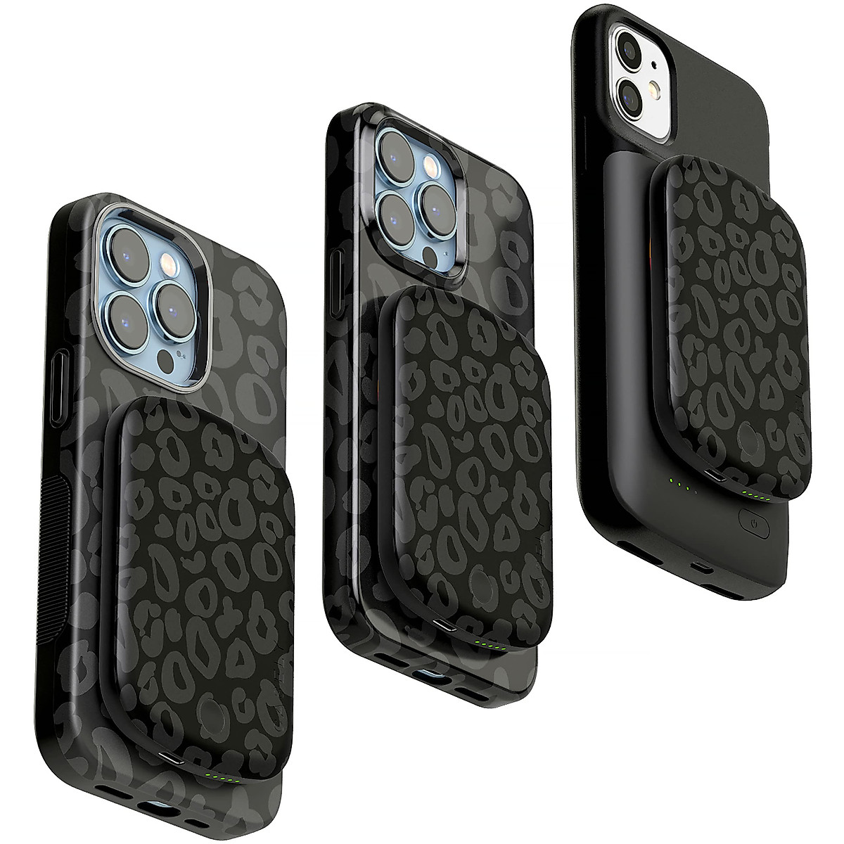 Casely Power Pod | MagSafe Compatible Battery Pack | Into The Wild | Black Leopard Power Pod