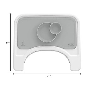 ezpz by Stokke Placemat for Steps Tray, Grey - Perfectly Fits Stokke Steps High Chair Tray - Helps Prevent Messy Mealtimes - Durable, Convenient, Dishwasher & Microwave Safe - 100% Silicone