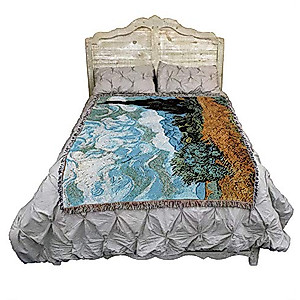 Pure Country Weavers Wheat Field with Cypresses Blanket by Vincent Van Gogh - Fine Art Gift Tapestry Throw Woven from Cotton - Made in The USA (72x54)