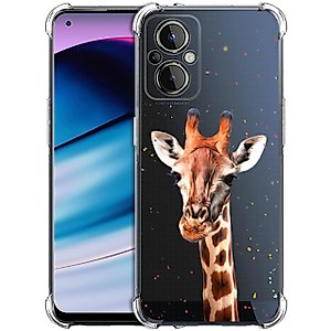 Glisten - OnePlus Nord N20 Case, OnePlus N20 5G Case - Watercolour Giraffe Design Printed Slim Fit Clear Transparent Soft TPU Shockproof Designer Back Case/Cover for OnePlus Nord N20.