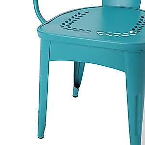Christopher Knight Home Lourdes Iron Bistro Set, 3-Pcs Set, Matte Teal