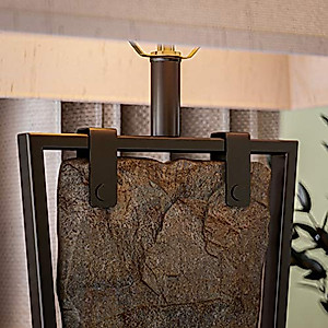 Kenroy Home 32227SL Free Fall Table Lamp with Natural Slate Finish, Rustic Style, 30" Height, 12" Width, 16" Depth