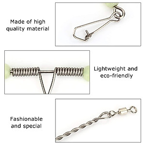 10pcs Stainless Steel Luminescent Beads Balance T Shape Swivel Snap Fishing Connector Tackle,Fishing Swivel, Fishing Swivel, 10pcs Stainless Steel Luminescent Luminescent Beads Fishing Swivel Fi