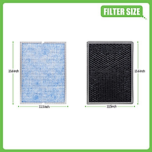 Hichoryer【Upgraded】MSA3 Air Purifier Replacement Filter,Compatible with Membrane Solutions Air Purifier MSA3 & MSA3S, 3-in-1 H13 True HEPA Filter with Odaller Pure Technology, 2 Pack
