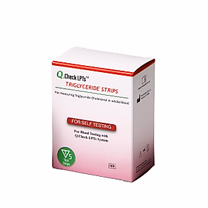 BiO Q.Check LPTs Triglyceride Test Strips, 5 Counts, Used with Q.Check LPTs Meter ONLY (Sold Separately)