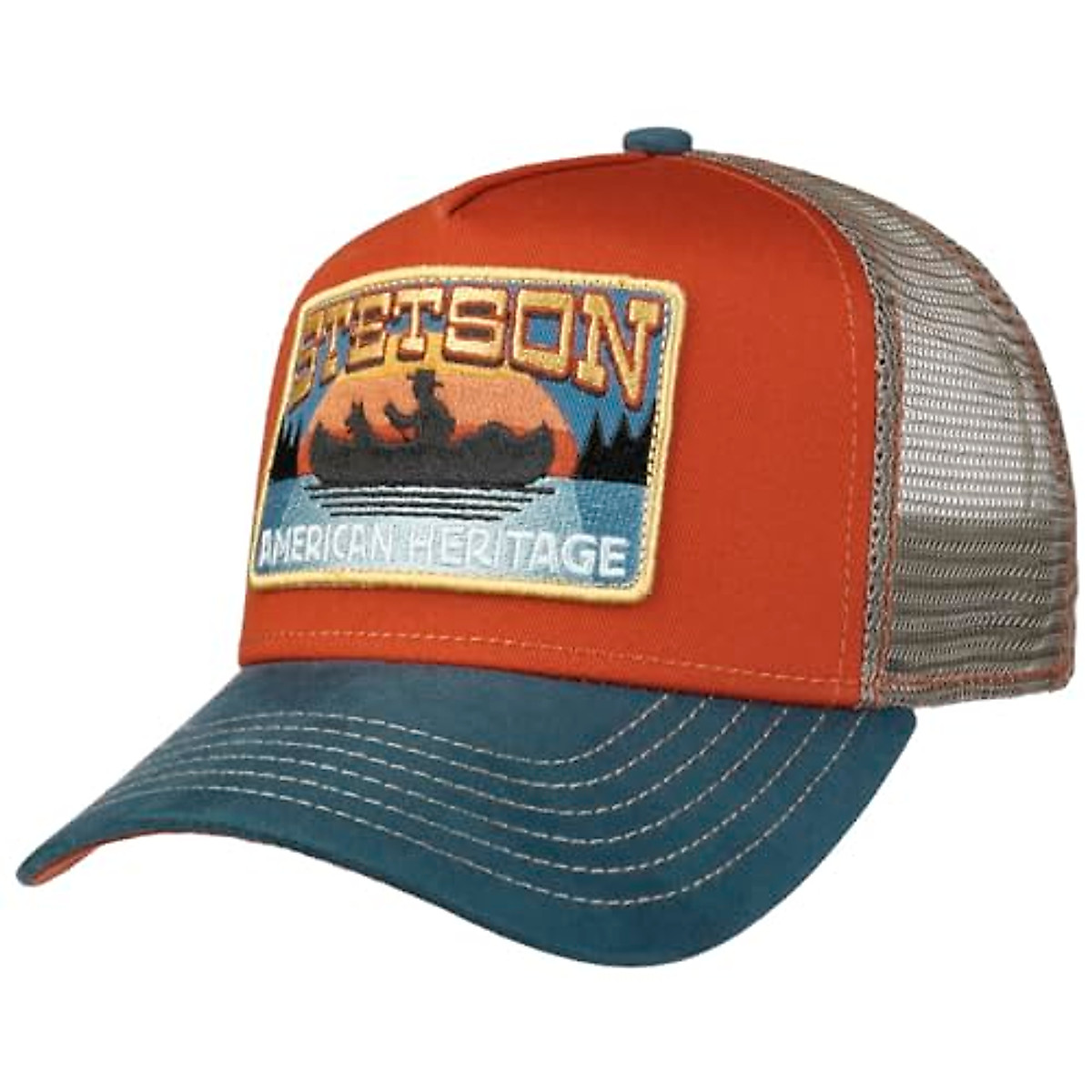 Stetson Canoe Trucker Cap Men Blue-red One Size