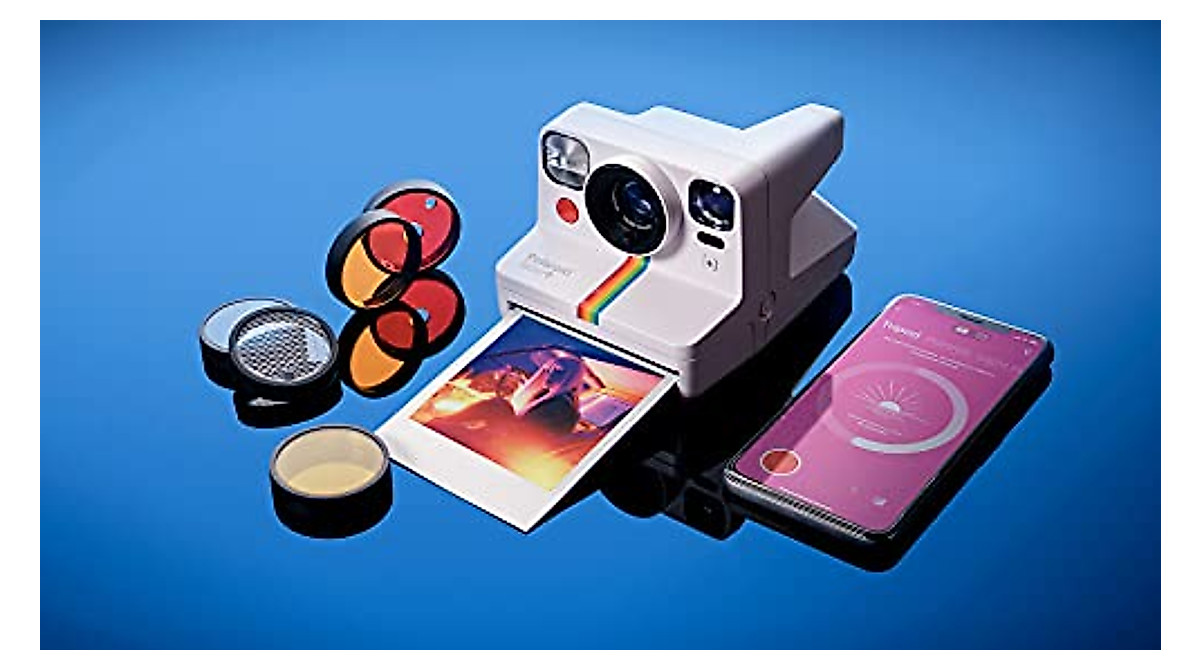 Polaroid Now+ White Instant Camera with Bluetooth & Filters