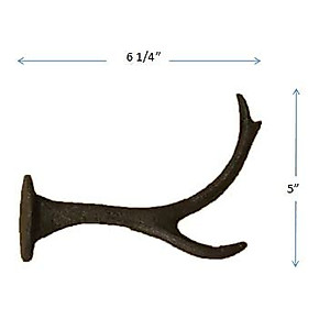 MIDWEST CRAFT HOUSE 8 CAST Iron Deer Antler Coat Hooks