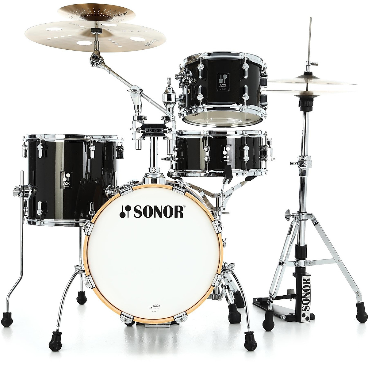 Sonor AQX Jungle 4-piece Shell Pack - Black Midnight Sparkle
