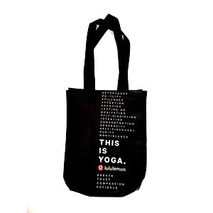 Lululemon Small Reusable Tote Gym Bag (This is Yoga, Black)
