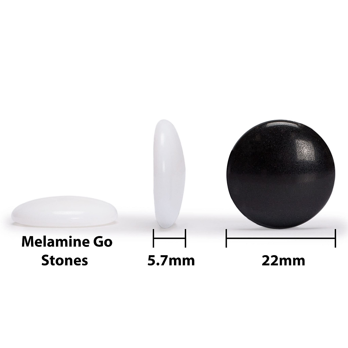 Yellow Mountain Imports Bamboo 0.8-Inch Etched Reversible 19x19 / 13x13 Go Game Set Board with Single Convex Melamine Stones and Bamboo Bowls Set - Classic Strategy Board Game (Baduk/Weiqi)