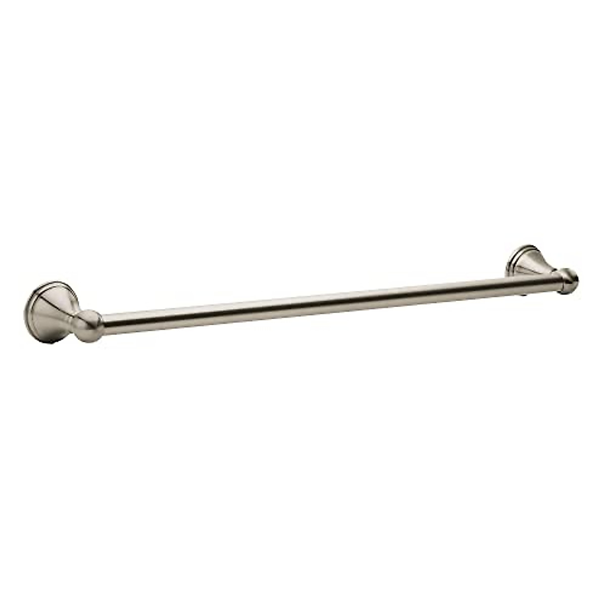 Moen Preston Collection Brushed Nickel 24-Inch Bathroom Single Towel Bar, Wall Mounted Hand or Body Towel Rack, DN8424BN & YB2303BN Glyde Robe Hook, Brushed Nickel