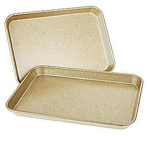 Curtis Stone Dura-Bake Set of 2 9" x 13" Nonstick Sheet Pans Model 623953 (Renewed)
