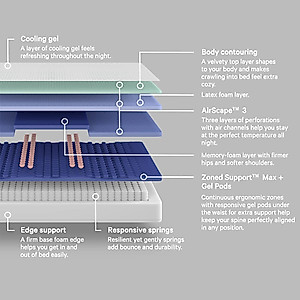 Casper Sleep Wave Hybrid Mattress, Twin XL