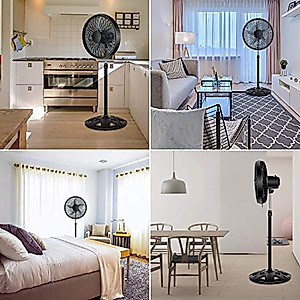 Simple Deluxe 18 Inch Pedestal Stand Fan 3 Adjustable Speed for Indoor, Bedroom, Living Room, Home Office & College Dorm Use, 18 Inch, Black