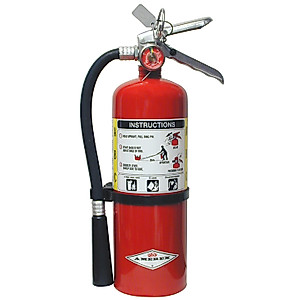 Amerex B500, 5lb ABC Dry Chemical Class A B C Multi-Purpose 5 Pound Fire Extinguisher with Wall Bracket.