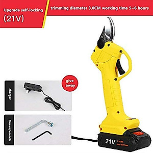 Professional Electric Pruning Shears Rechargeable Electric Pruning Scissors Pruning Shears Garden Pruner Secateur Branch Cutting Tool (21V) Every Family