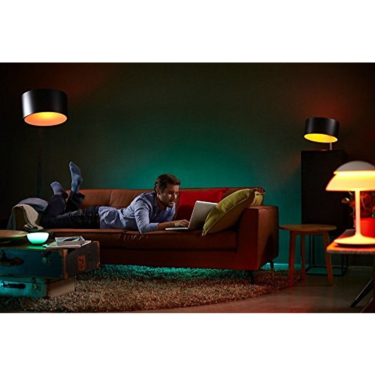 Philips Hue White and Color Ambiance BR30 Starter Kit (Older Model, 3 BR30 Bulbs and Bridge, Compatible with Amazon Alexa, Apple HomeKit and Google Assistant)