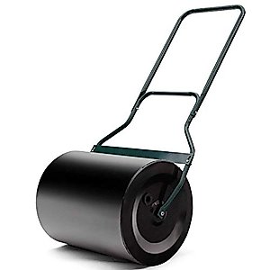 Push Reel Lawn Mower，Lawn Roller, 16 Gallon/60 L Heavy-Duty Tow Behind Water/Sand Filled Sod Drum Roller for Garden Yard Park, 16 by 20-Inch