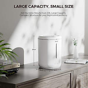 Syvio Humidifiers for Bedroom Large Room, Easy to Clean Humidifier Ultrasonic & Essential Oil Diffuser, Room Humidifier for Bedroom Baby Plant Cool Mist, Top Fill, Quiet, 360° Nozzle, Auto Off, 2.8L