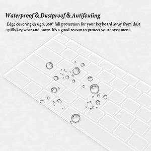 Keyboard Cover for 14" Dell Inspiron 14 5410 5415 5418 5420 5425 5430 7415 7420 7425 7430 /Dell Latitude 14 3320 3420, 13.3" Dell Inspiron 13 5310 5320/16" Inspiron 16 5630 5620 5625 7620 Skin-Clear