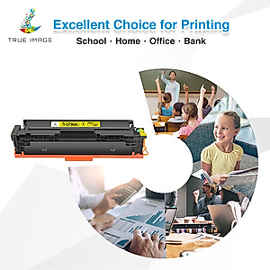 TRUE IMAGE Compatible Toner Cartridge Replacement for HP 202A CF500A 202X M281fdw HP Color Pro MFP M281fdw M281cdw M254dw M281fdn M254 M281 202 Toner Printer (Black Cyan Yellow Magenta, 4-Pack)