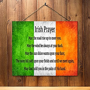 JennyGems Irish Prayer Wooden Sign, May the Road Rise Up To Meet You, 10x12 Hanging Wood Sign, Celtic Gifts, Irish Gifts, American Made