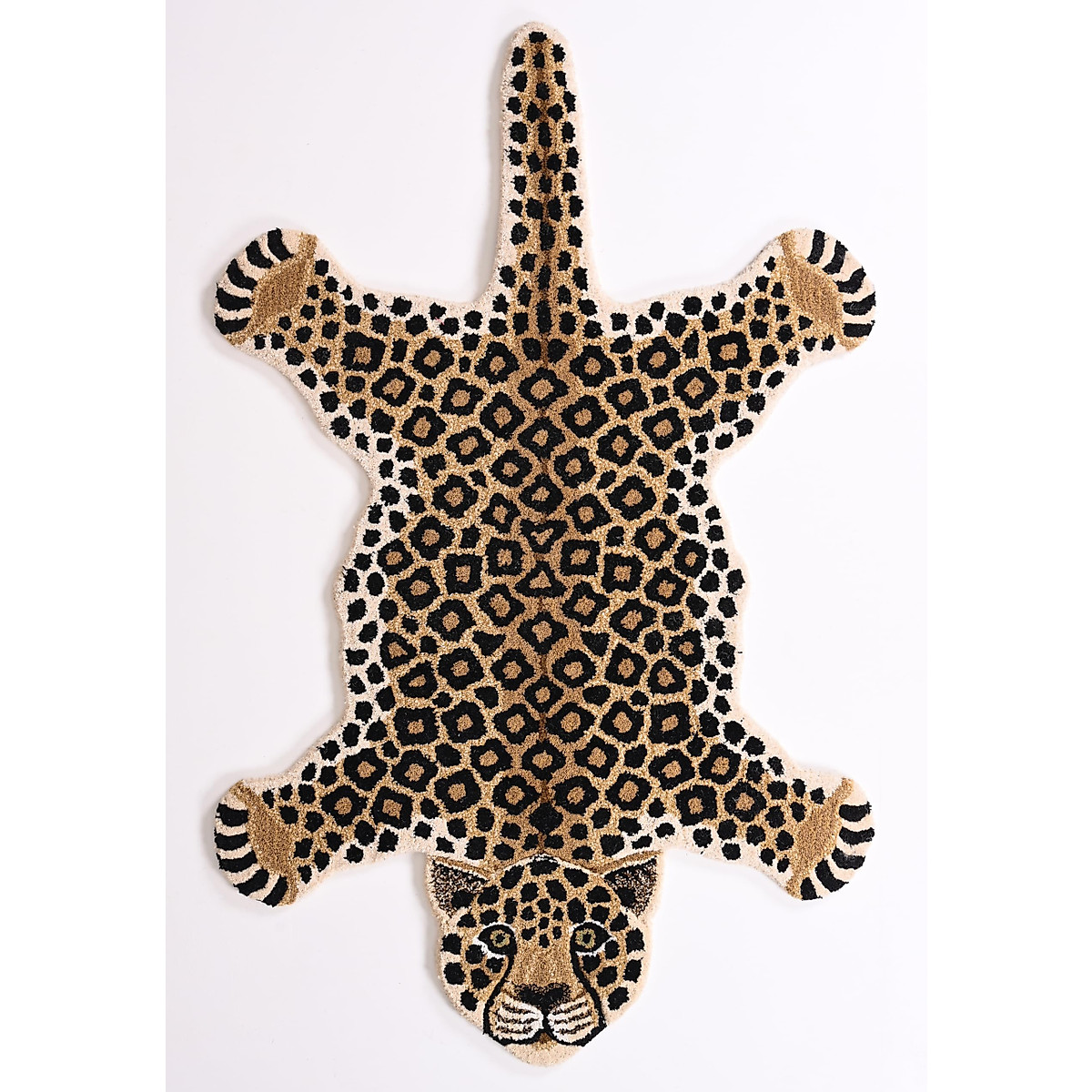 Premium Hand-Tufted Tiger Wool Area Rug - Soft, Plush & Durable Animal Print Carpet for Living Room, Bedroom & Dining Room Decor (Tiger A, 2' x 3')