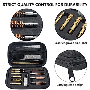 Gun Cleaning Kit Handgun Cleaning Kit Cleaning Tool .22.357/9mm.40.45 Caliber Brass Jags Tips, Gun Brush Tools Great Gifts for Men Women Husband