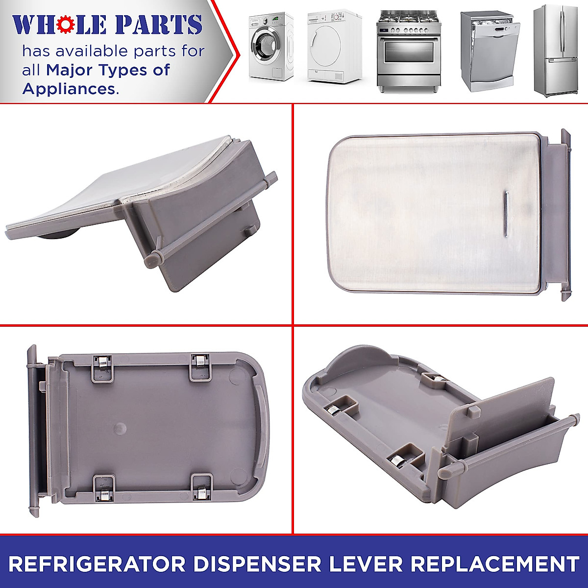 Whole Parts Refrigerator Dispenser Lever Assembly Part # DA97-11867A - Replacement and Compatible with Some Samsung Refrigerators - Exact Fit to PS4176495-2 Yr Warranty