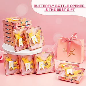 36 Packs Butterfly Bottle Opener Favors Bottle Opener Party Favors with Packaging Box for Wedding Bridal Shower Baby Shower Gifts Souvenirs Party Favor Supplies for Guests