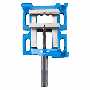 Groz 35125 4" 3-way Uni-Grip Drill Press Vise, Blue