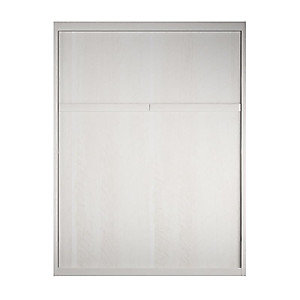 Atlin Designs Modern Wood Queen Size Murphy Wall Bed in Ivory Oak