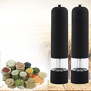 Grinder, Mini Electrical Automatic Portable Spice Crusher, Stainless Steel Pepper Grinder Mill for Kitchen