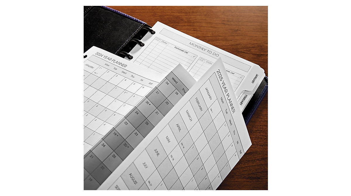 Levenger Circa Monthly Tabs & Pullout Calendar for 2024