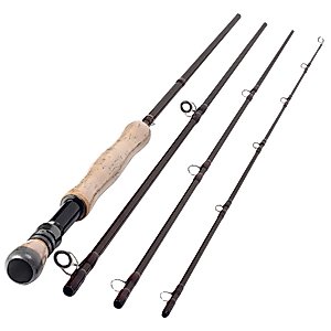 10ft Fly Fishing Rod 4 Sections 7-8wt Fly Rod Carbon Fiber Blanks Light Weight Medium Fast Action Freshwater Fishing