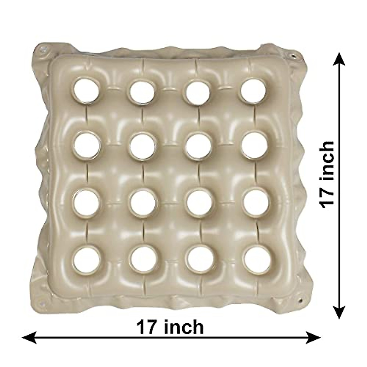 Inflatable seat Cushions,air Cushion,air Cushion seat,sit Cushion,with air Vent, can be a Small Amount of air or Water, Very Suitable for Office Chair and Wheelchair use(Grey19inch)