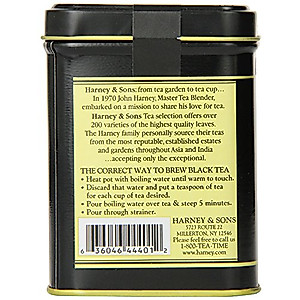 Harney & Sons Chocolate Black Tea, Florence, Hazelnut, 4 Ounce