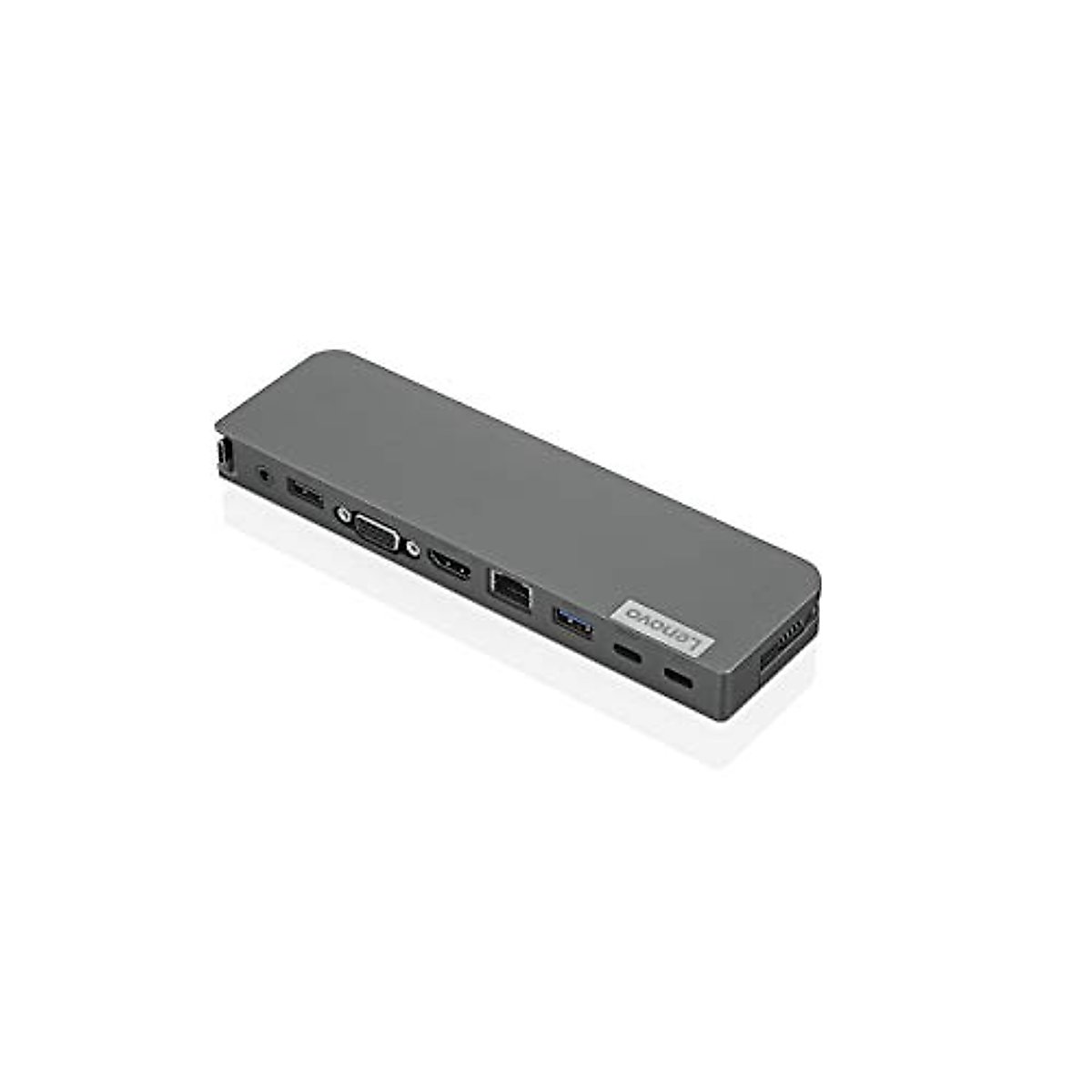 Lenovo USB-C Mini Dock, 7-in-1 Portable Dock with HDMI, VGA, USB-C, USB 3.1, USB 2, 3.5mm Audio, Ethernet, 45W Charging, Compatible with Lenovo, Apple & USB-C Laptops, G0A70065US