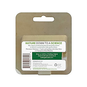 Bulldog Mens Skincare and Grooming Original Razor Blades Refills for Men, 8 Count