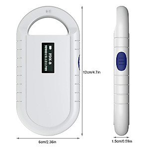 Portable Pet Reader with Backlight Screen, Pet Microchip Scanner Pet RFID Reader Animal Chip Reader for Dogs, FDX-B/ID64 Animal RFID Tag Reader