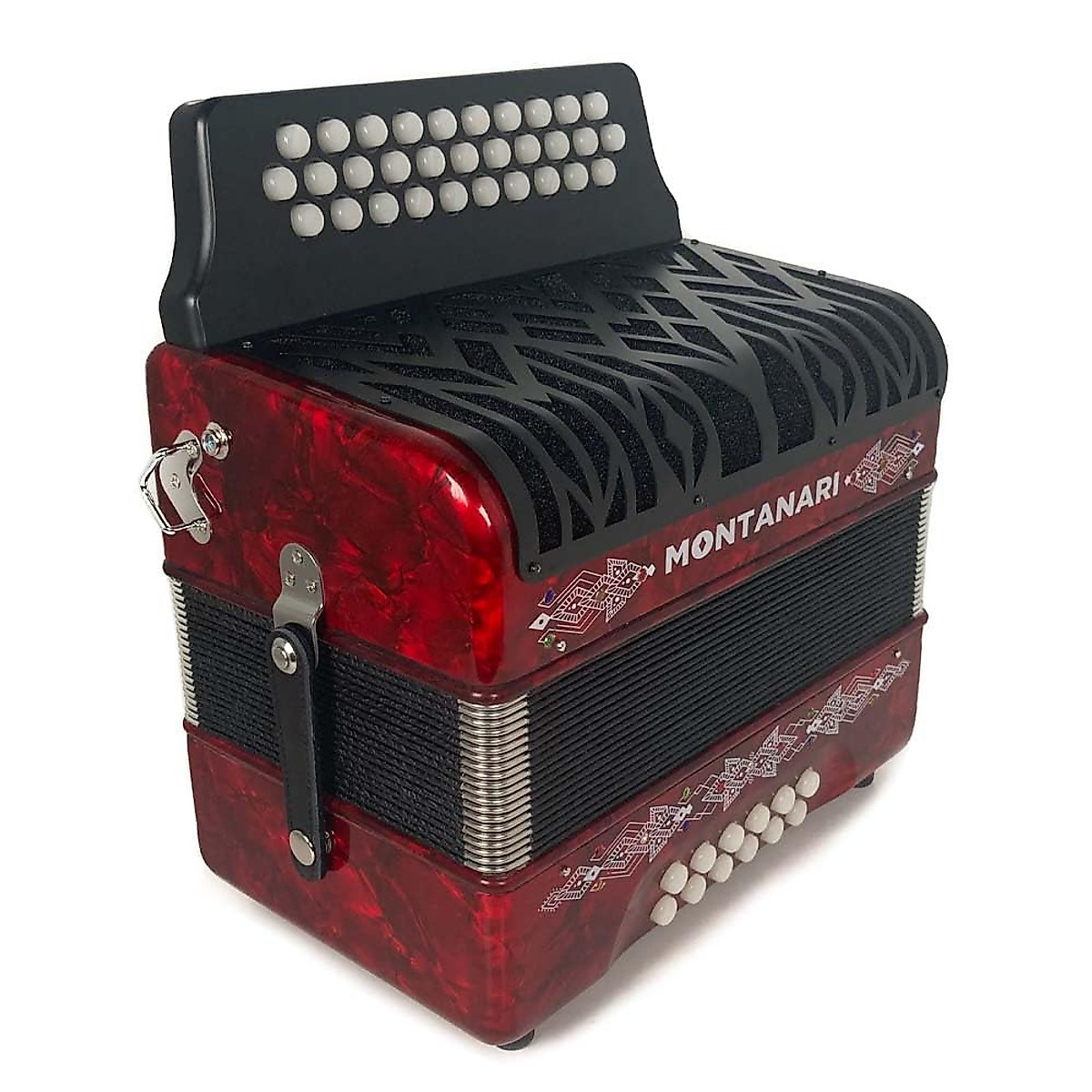 Montanari Vallenato Accordion GCF Red