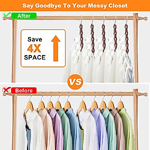 HEYHOUSE Closet Organizers and Storage,College Dorm Room Essentials,Multifunctional Closet Organizer Magic Space Saving Hangers for Wardrobe