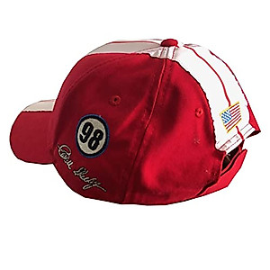 Shelby Super Snake Red Cap Hat | Two Stripe Shelby Cobra Design Racing Performance Hat | Officialy Licensed Shelby® Product | One-Size Fits All | Adjustable Closure